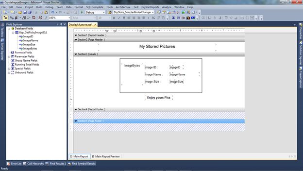Store And Retrieve Image In Crystal Reports From Sql Database And Folder Using Aspnet